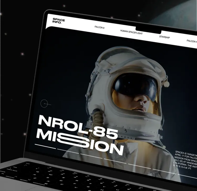 Space News Portal Design Development
